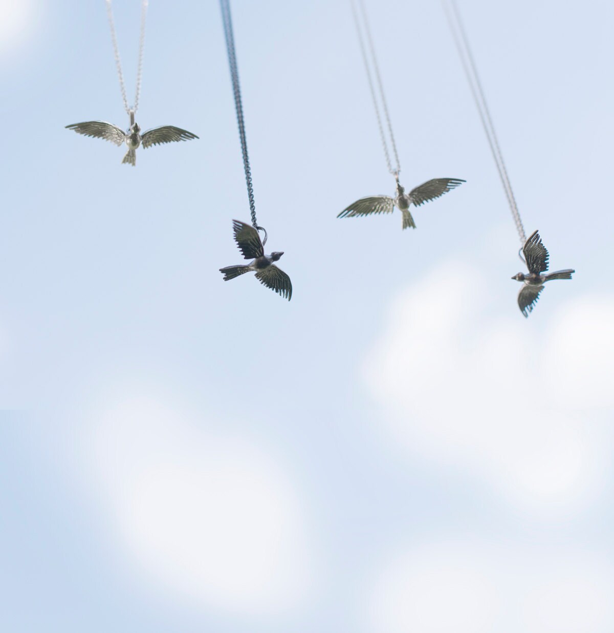 Bird Pendant Flying Silver Bird Handmade Sterling Silver - Etsy