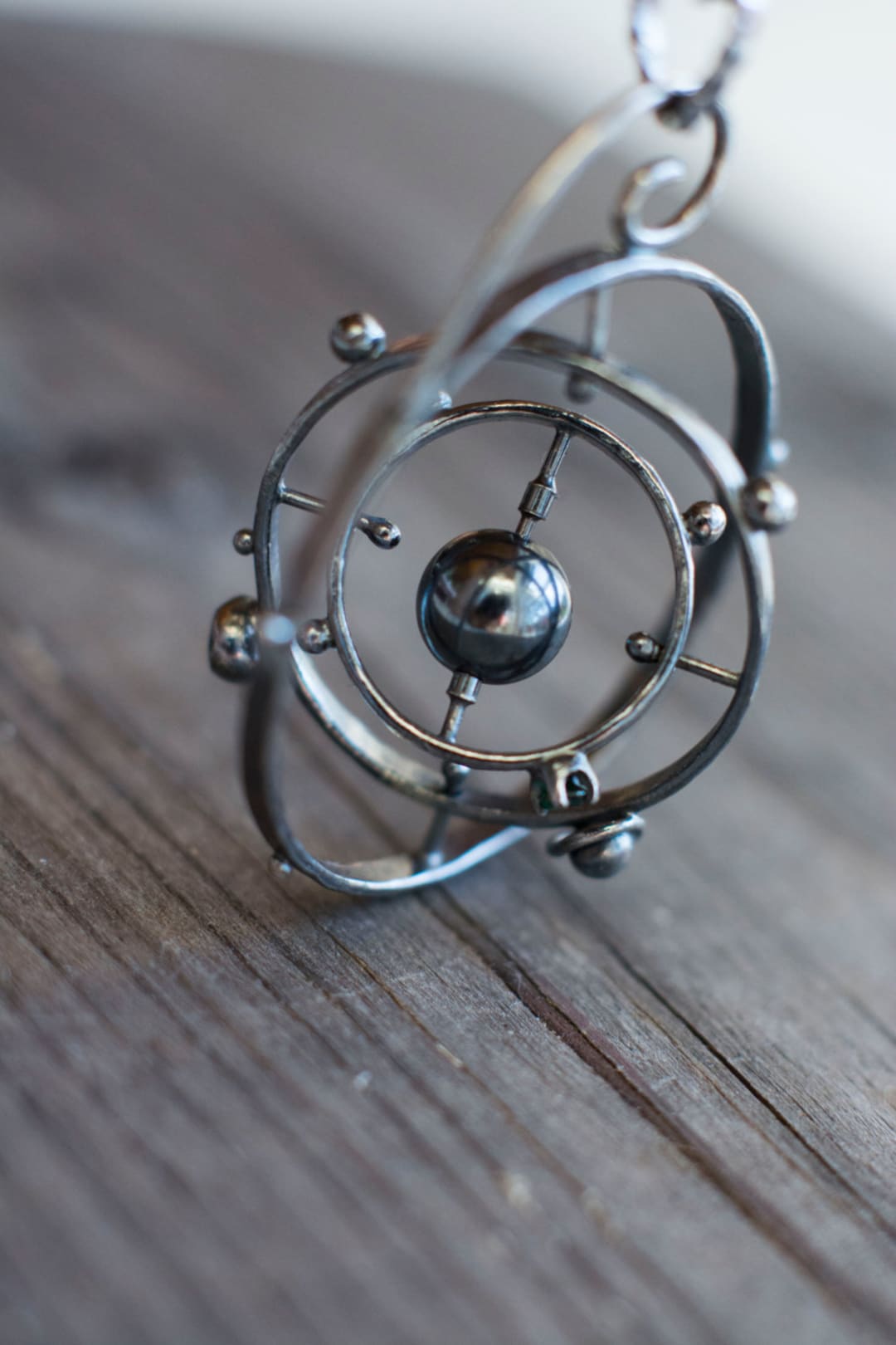 Solar System Necklace Pendant With Sapphire Earth - Spinning Solar ...