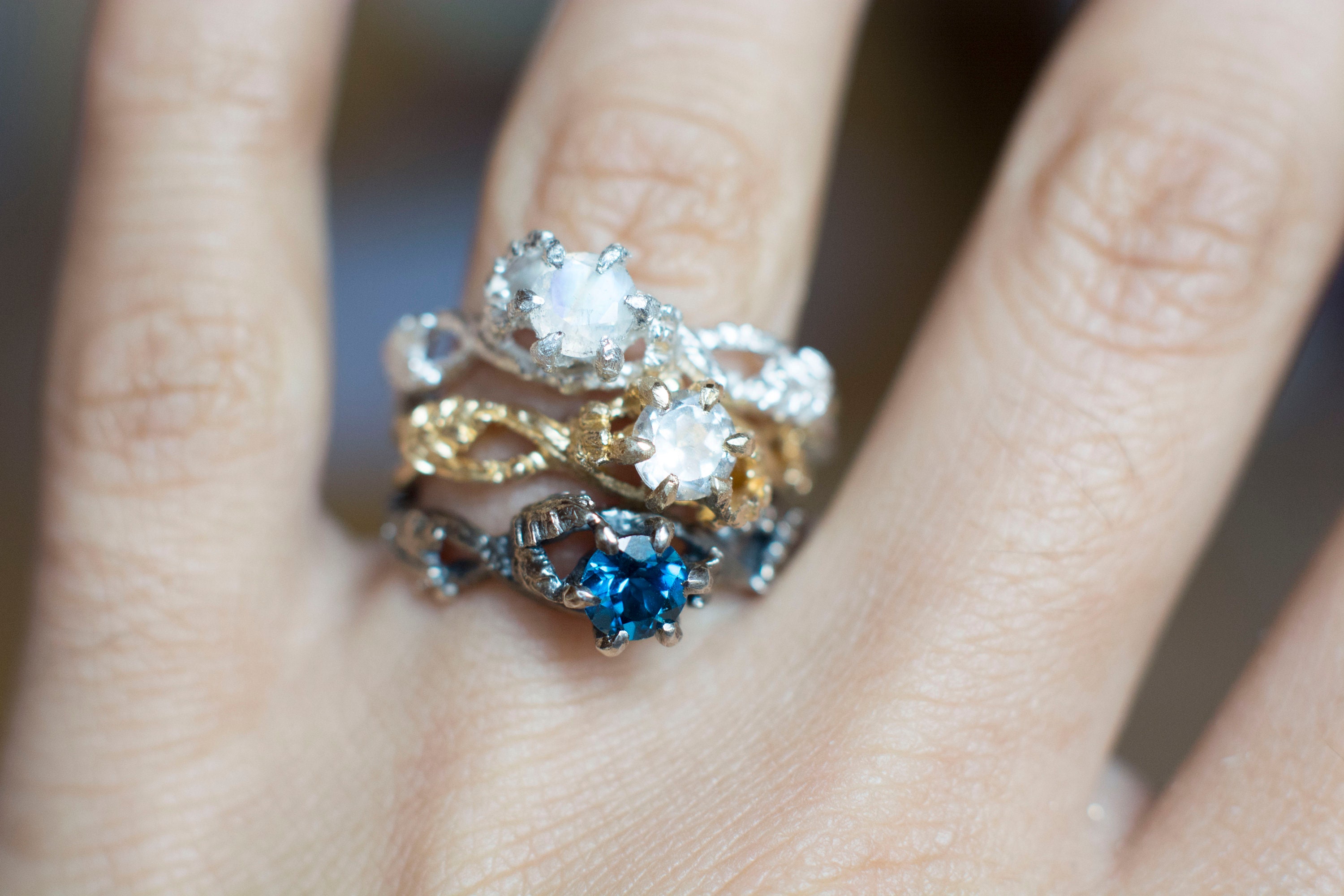 Custom Ring in Sterling Silver Swirly Elvish Engagement Ring | Etsy