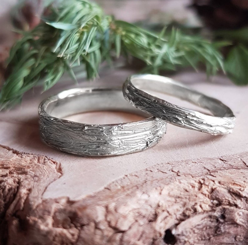Bark Ring Yellow Gold Rose Gold White Gold Bark Wedding - Etsy