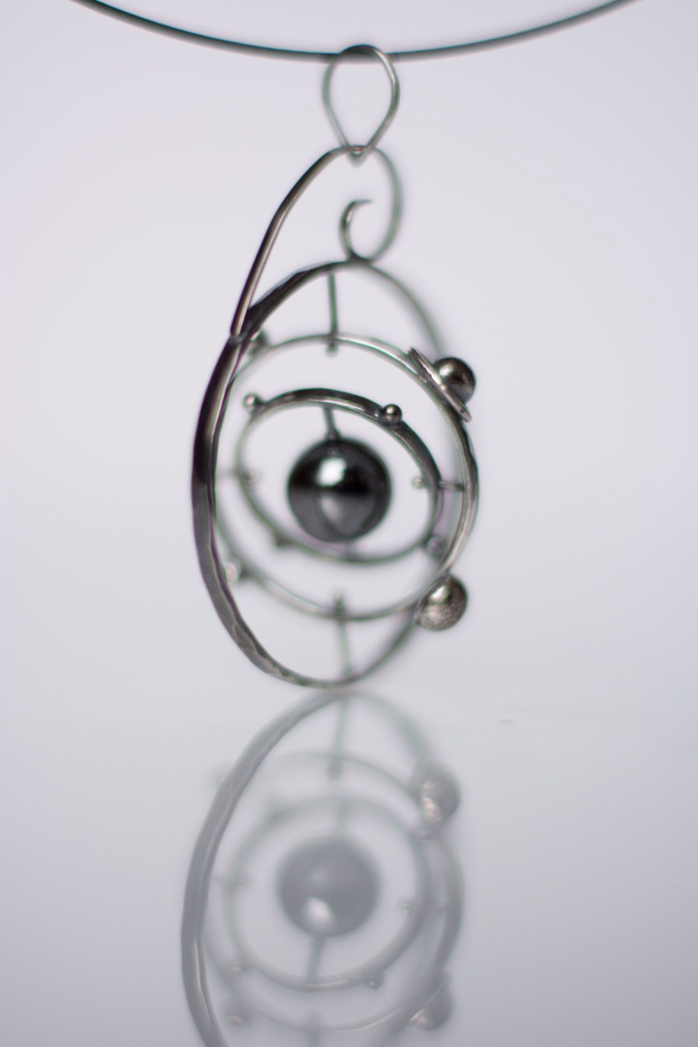 Solar System Necklace Pendant - Spinning Solar System 925 Sterling ...