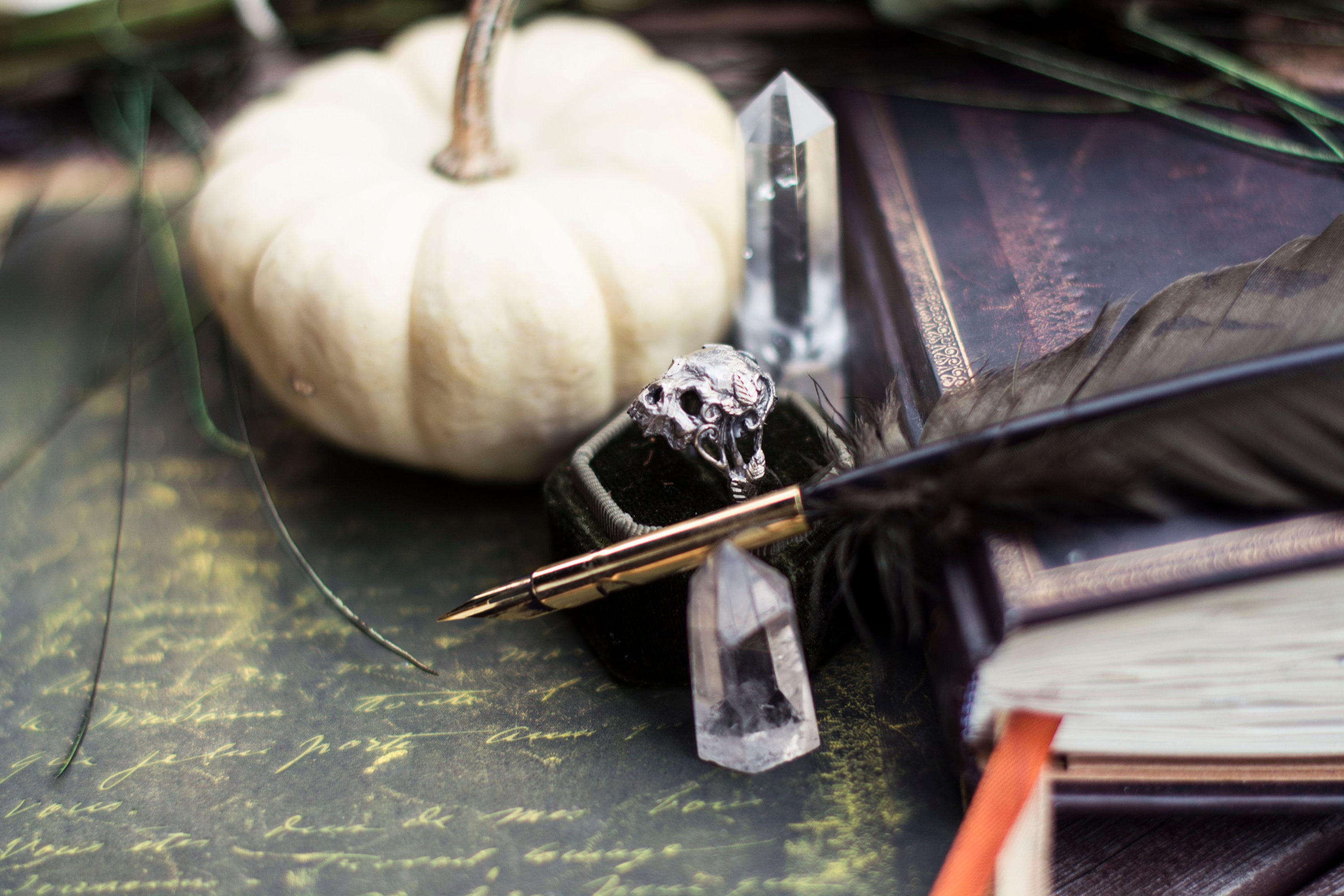 Skull Ring Handmade Skull Ring With Swirly Ring Shank and | Etsy