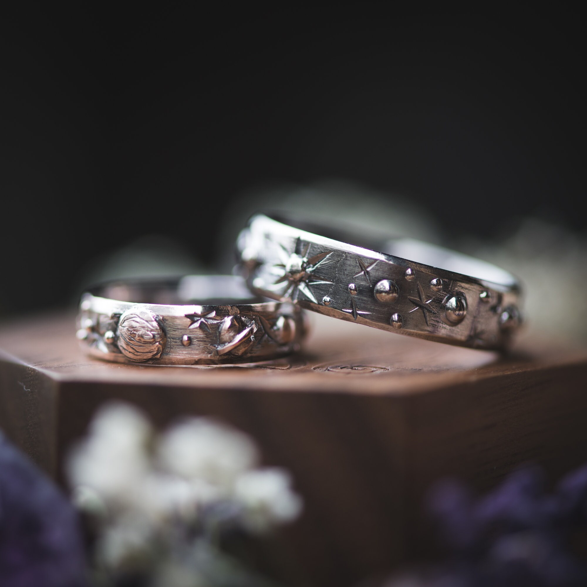 Custom Solarsystem Ring in Yellow Rose or White Gold 14k, Handmade ...