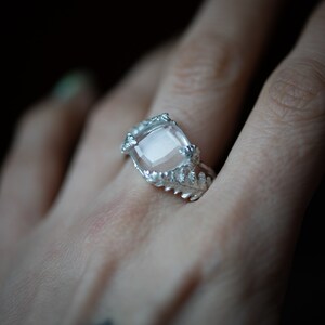 Fern and Leaf Ring in 925 Sterling Silver, and a Himalayan Quarts ...