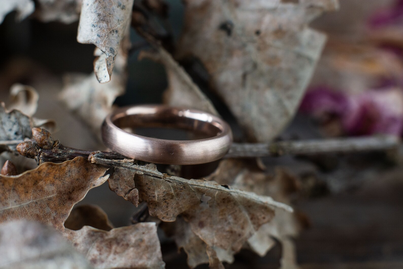 Gold Wedding Band Ring Wedding Ring Satin Matte Finish | Etsy