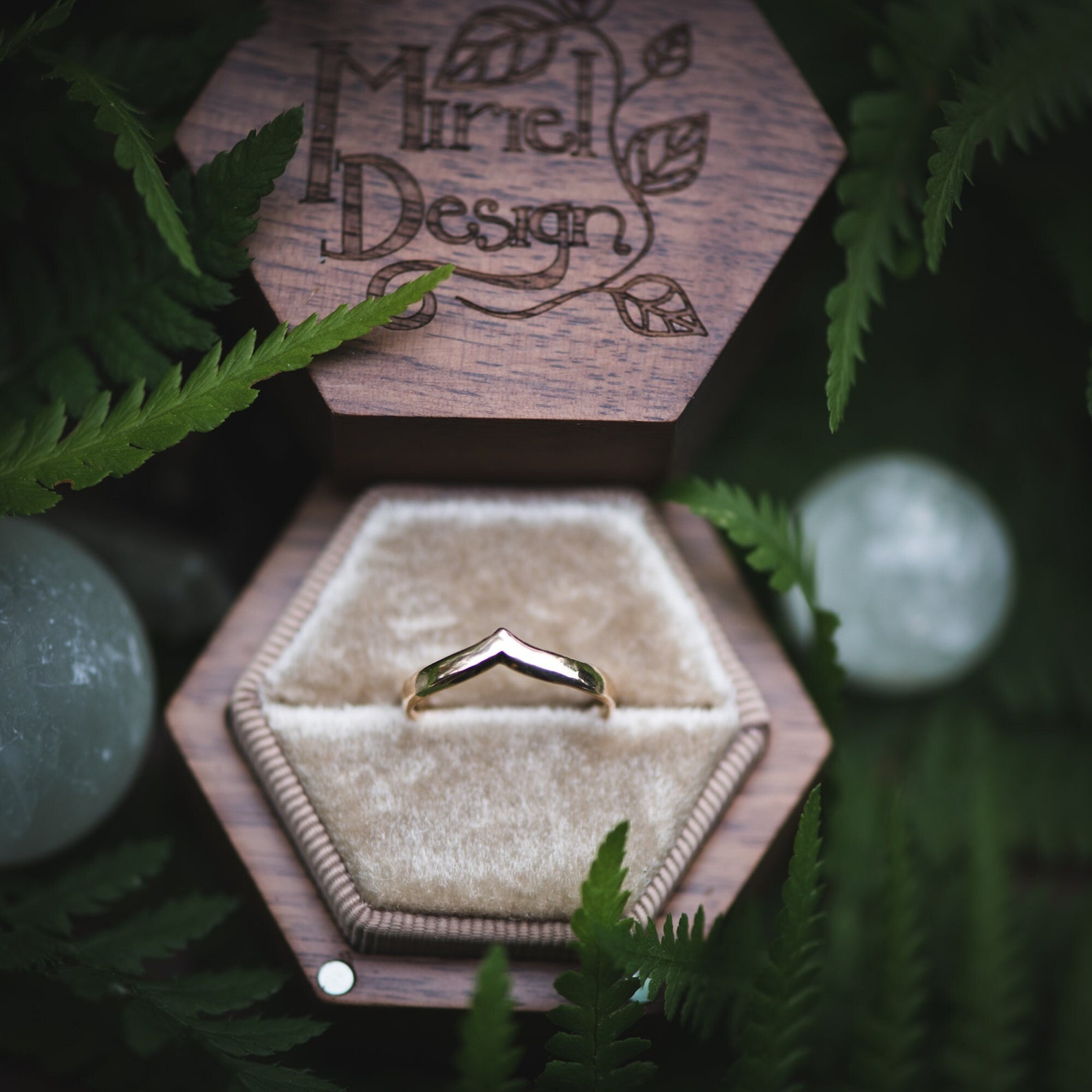 Gold V Shaped Wedding Band Ring - Wedding Ring - Satin Matte Finish ...