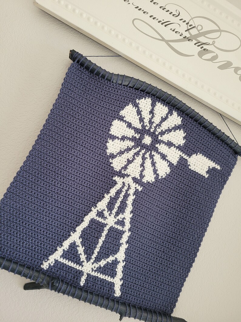 The Windmill Crochet Wall Hanging Pattern - Etsy