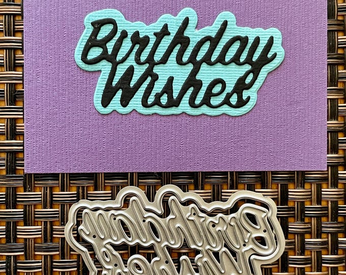 BIRTHDAY WISHES - Metal Die Set-cutting Die Set - Etsy