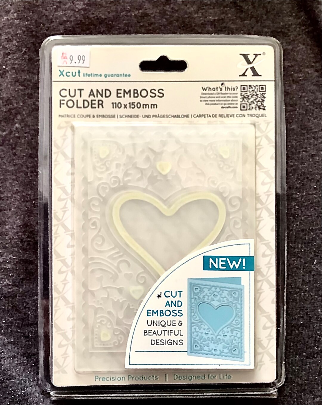 Cut and Emboss Embossing Folder , HEART FRAME, by Xcut - Etsy