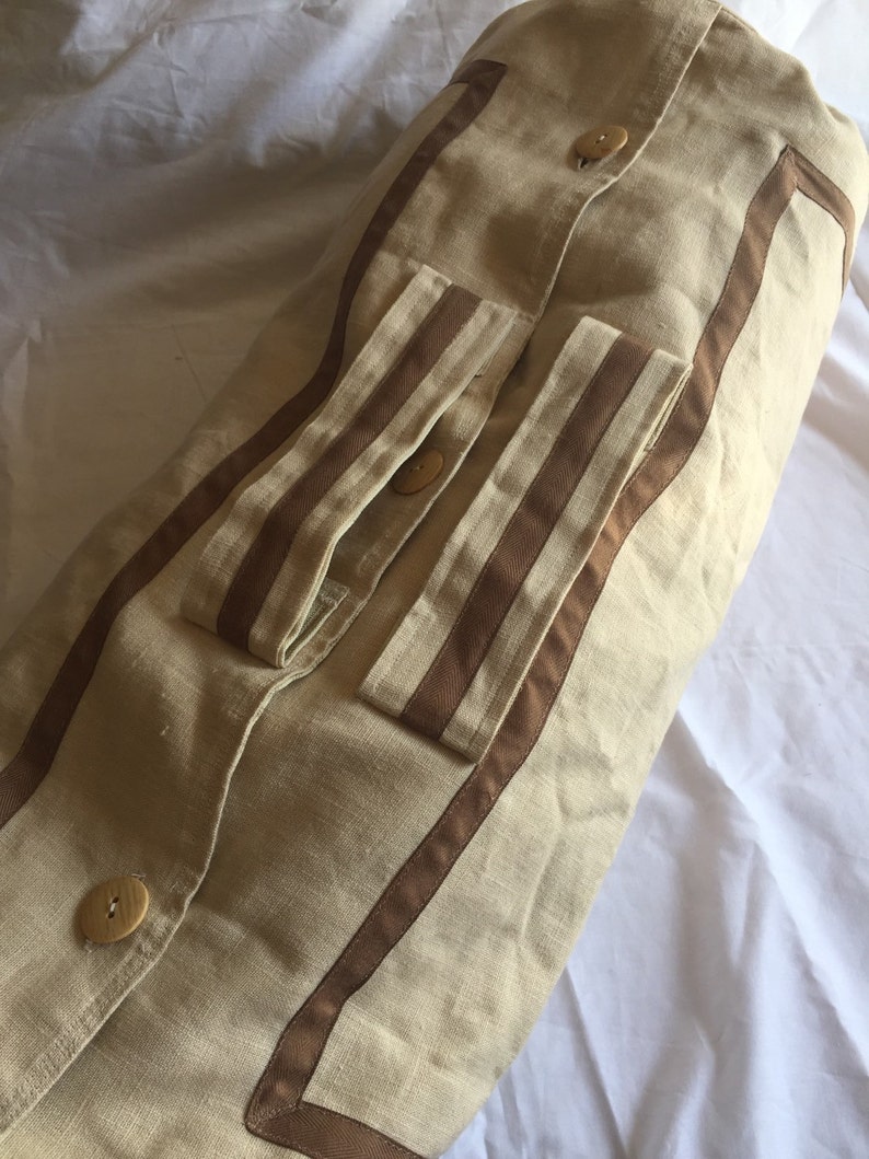 Victorian 1860’s Style Linen Travel Bag - Suitcase - Carpet Bag ...