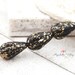 Opaque Matte Black With Gold Spatter Teardrop Melon Beads 13x8mm Czech ...