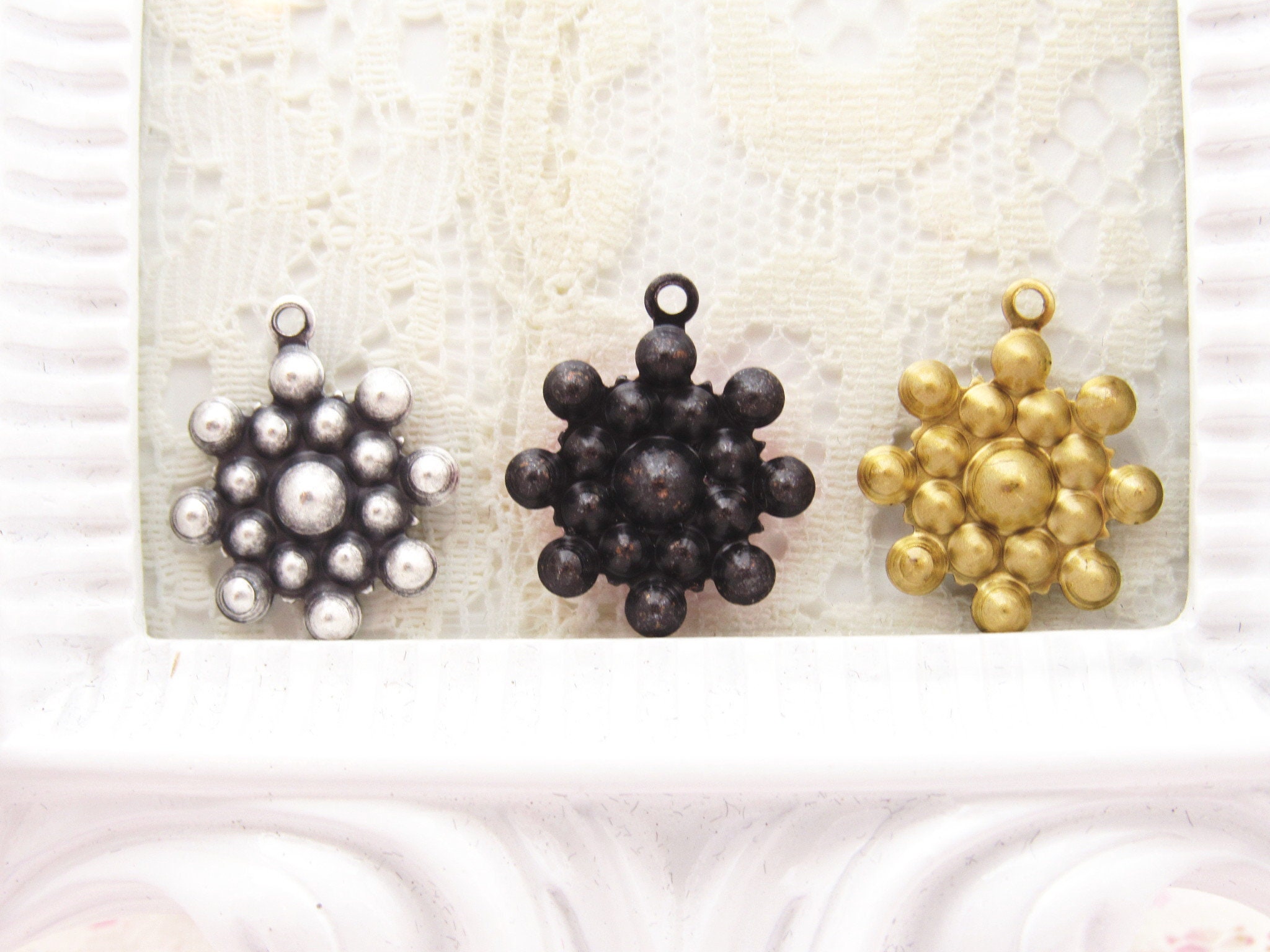 Winter Snowflake Rhinestone Layered Drops Matte Crystal and - Etsy