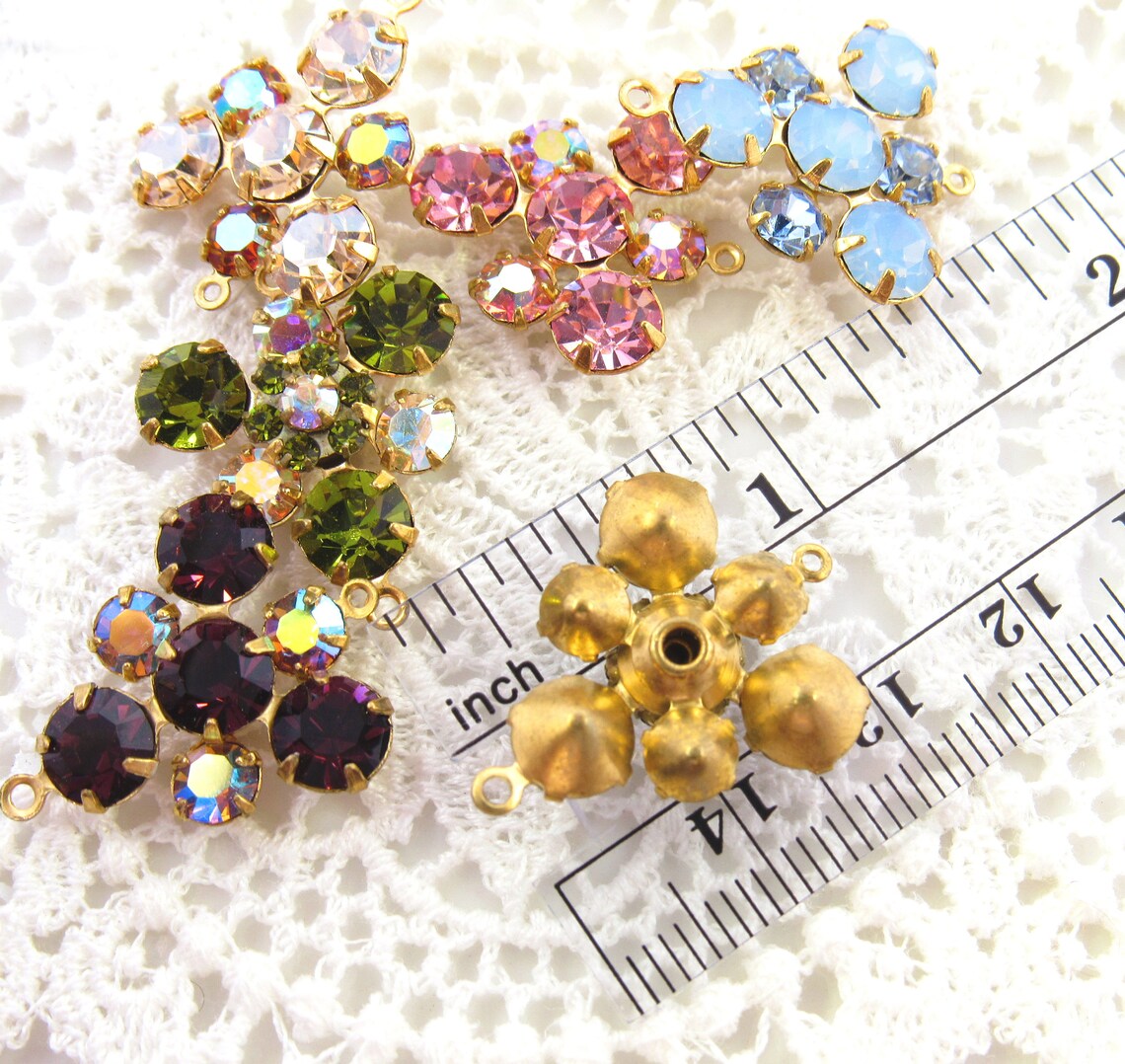 Elegant Austrian Crystal Rhinestone Triangle Cluster - Etsy