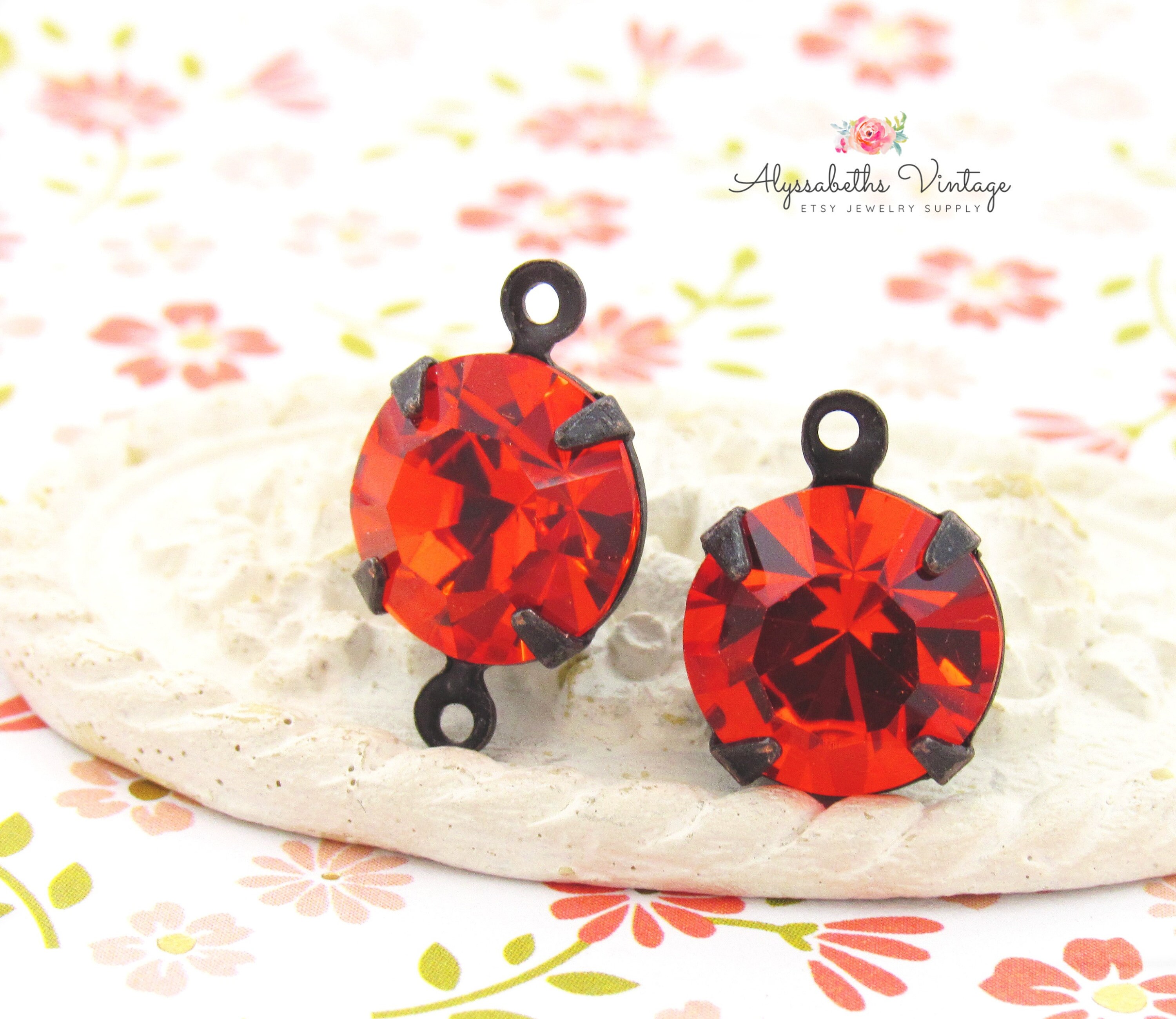 Hyacinth Rhinestone 11mm Preciosa Round Set Stone Drop or - Etsy