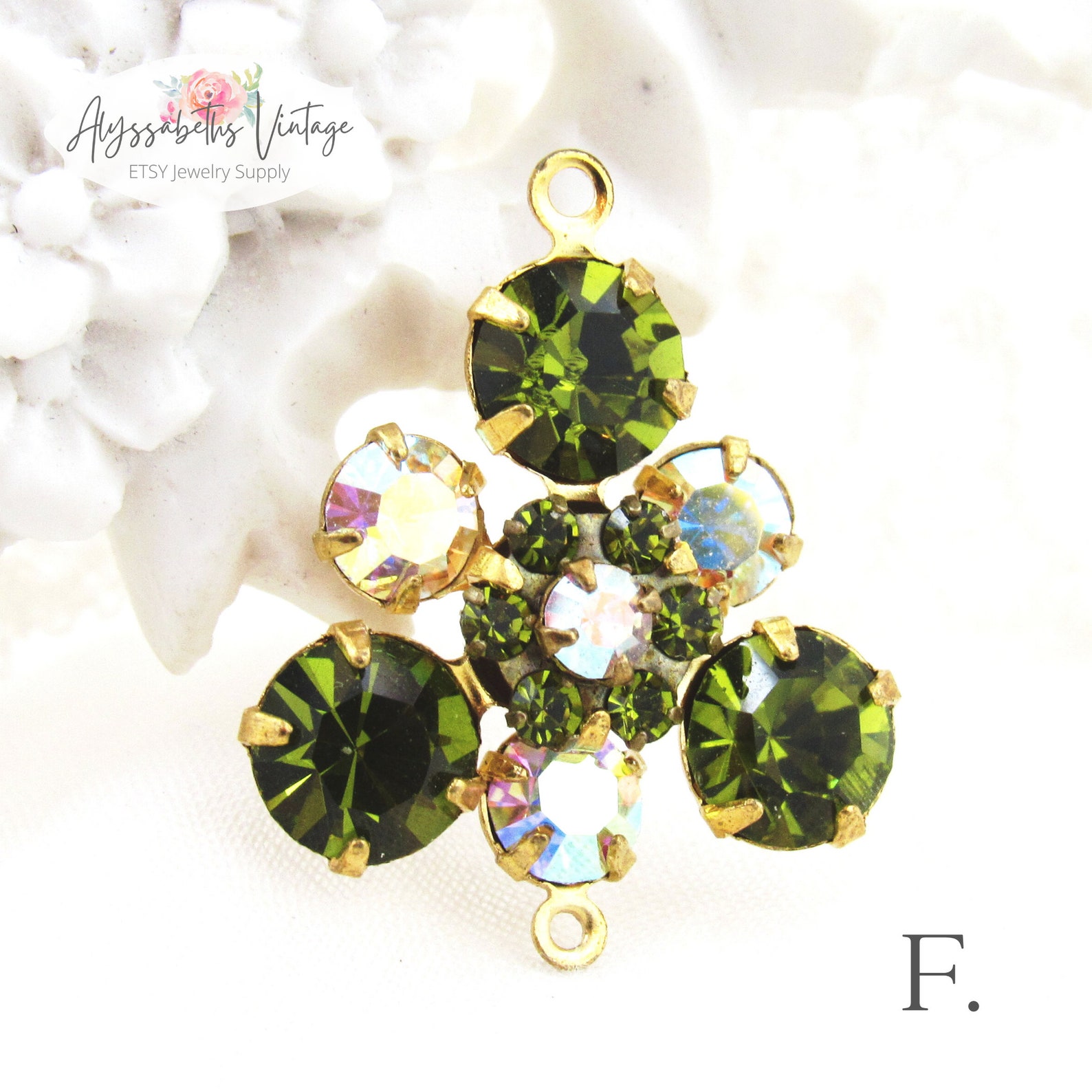 Elegant Austrian Crystal Rhinestone Triangle Cluster Connectors 23x ...