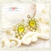 Vintage Yellow Sabrina Pear Stones With Austrian Matte Yellow ...