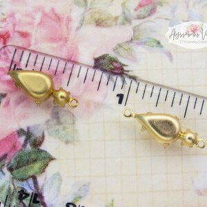 Petite Vintage White Opal Teardrop & AB Crystal Rhinestones Earring ...