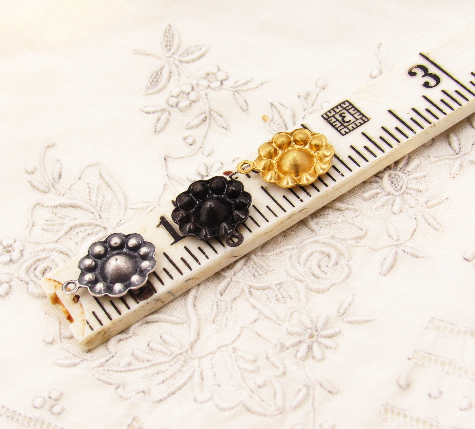 Smoke Sapphire and Light Peach Rhinestone Cluster Flower 1 - Etsy