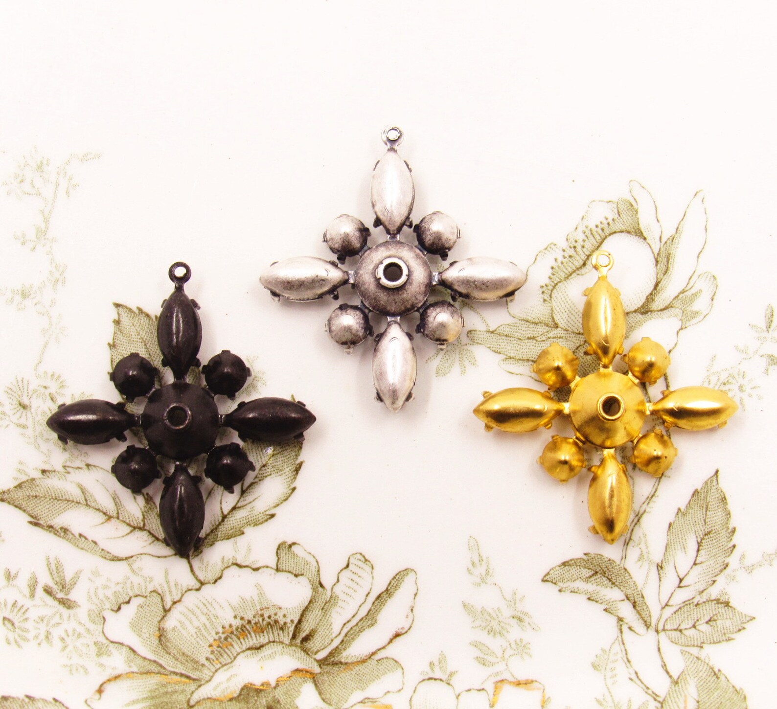 Vintage Light Rose Jonquil & AB Rose Rhinestone Clematis Star | Etsy