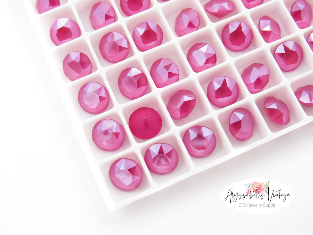 Crystal Peony Pink Chatons 29ss Swarovski 1088 XIRIUS Point Back 6mm ...