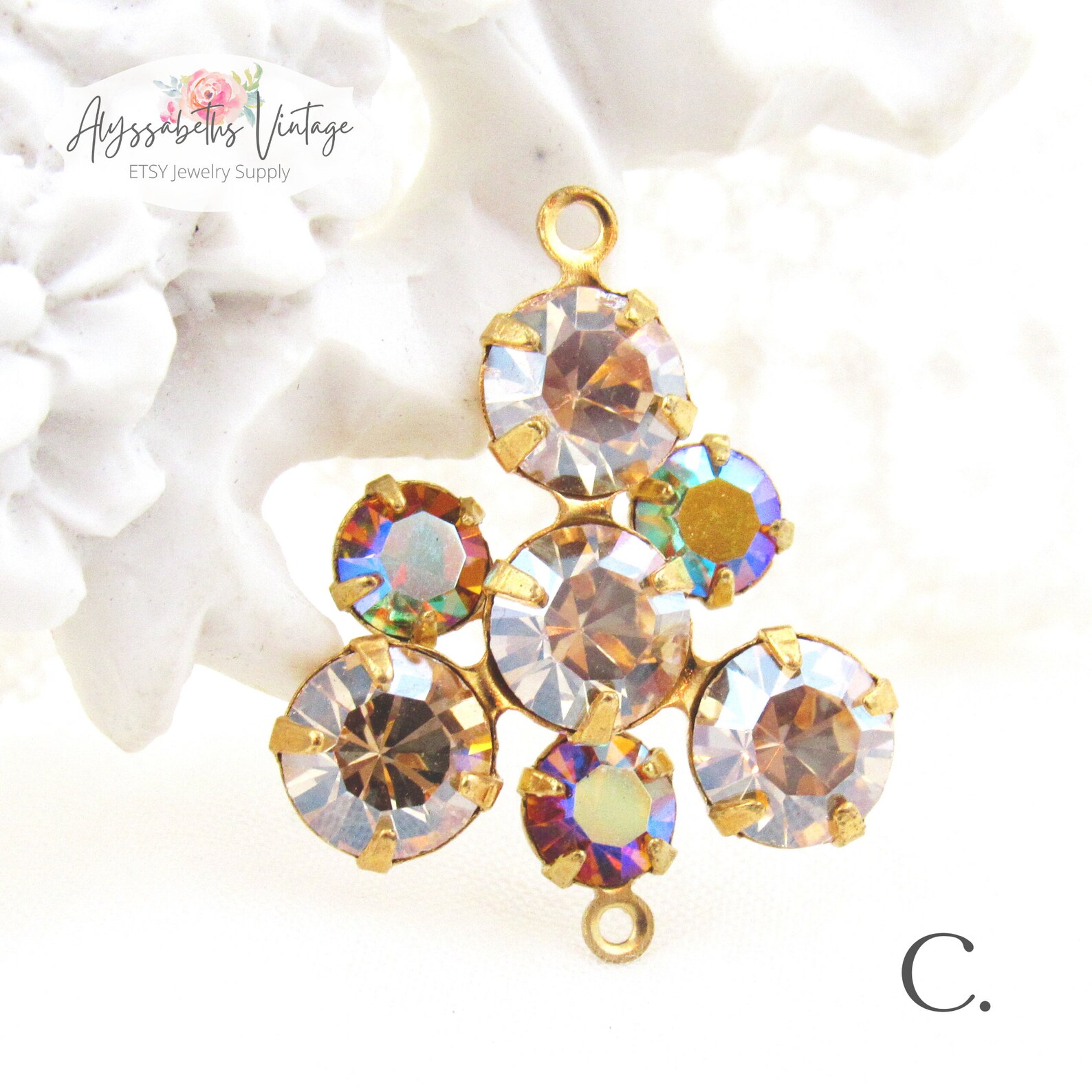 Elegant Austrian Crystal Rhinestone Triangle Cluster - Etsy