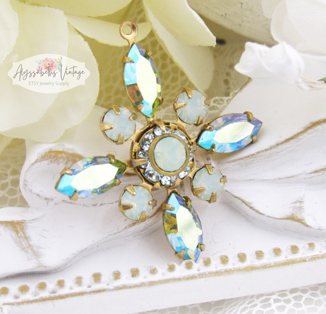 Vintage Austrian AB Chrysolite, Light Azure & Chrysolite Opal ...