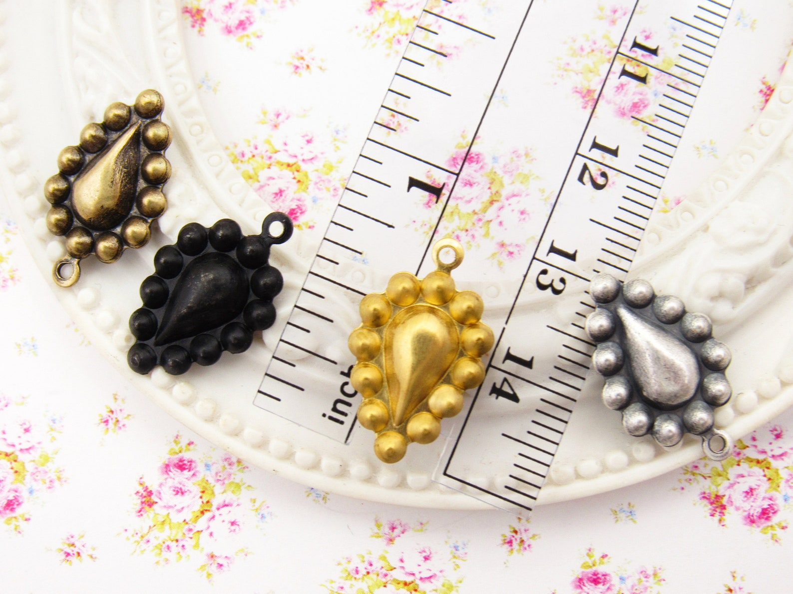 Vintage Yellow Sabrina Pear Stones With Austrian Matte Yellow | Etsy