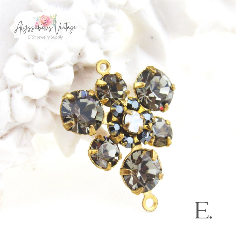 Elegant Austrian Crystal Rhinestone Triangle Cluster Connectors 23x ...