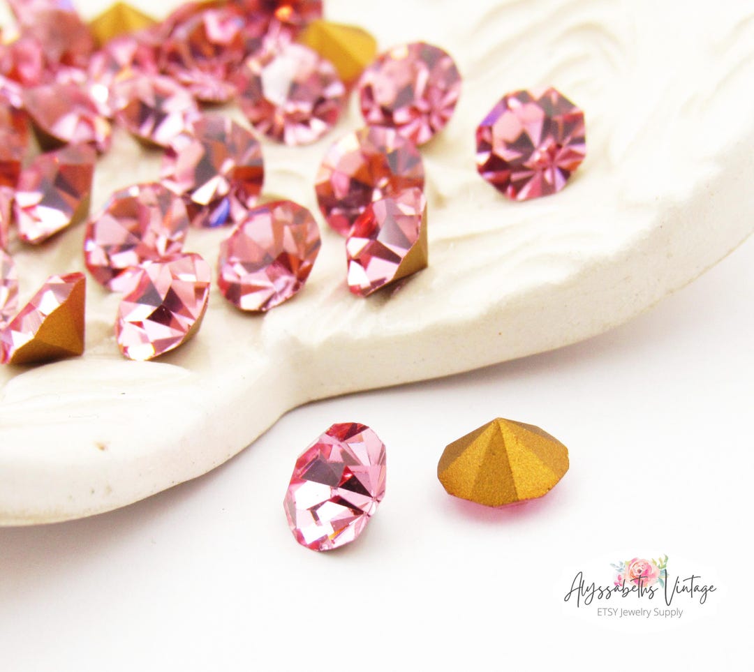 Ss28 Light Rose Pink Preciosa Optima Crystal Rhinestones, 6mm Czech ...