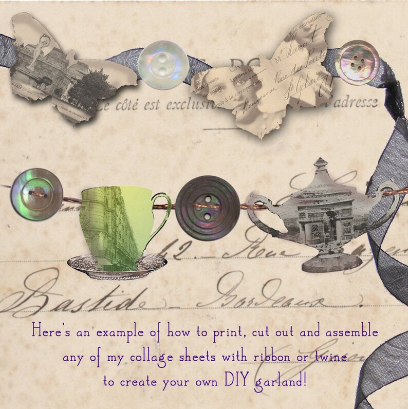 Haunted Tea Set Digital Collage Sheet Halloween Spirit - Etsy