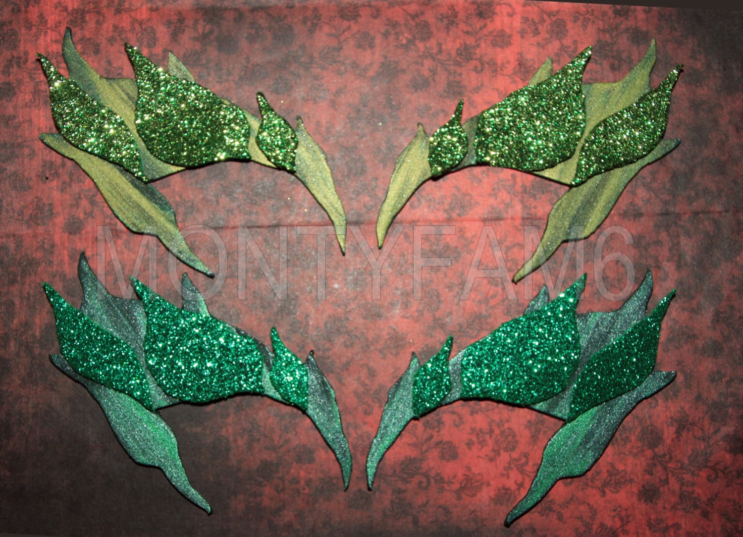 Poison Ivy Leaves Eyebrow Eye Mask Dark & Ivy Green Blends Uma Thurman ...