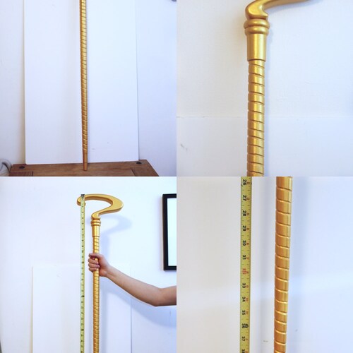 RIDDLER Spiral CANE 42 Inch Question Mark Gold Costume - Etsy