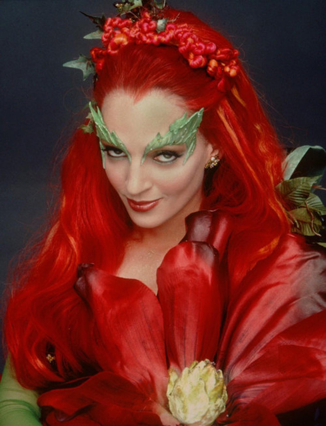 Poison Ivy Leaves Eyebrow Eye Mask Comic Con Cosplay Glittery Crystal ...