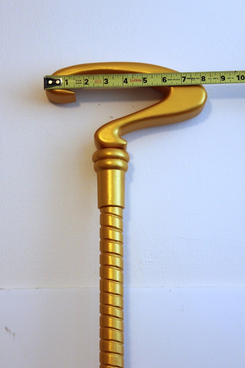 RIDDLER Spiral CANE 42 Inch Question Mark Gold Costume - Etsy