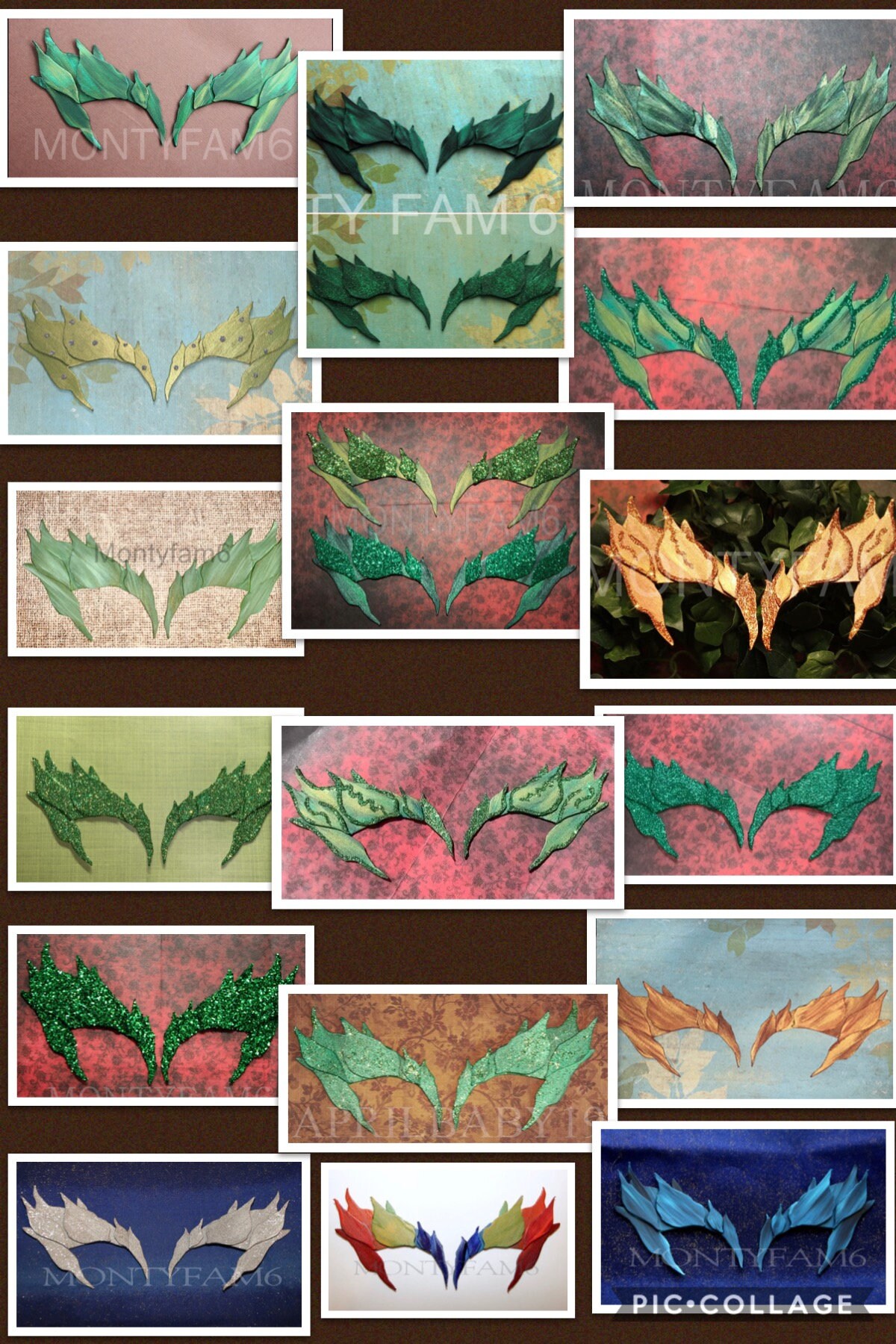 Poison Ivy Leaves Eyebrow Eye Mask AUTUMN A Leaves Costume Cosplay ...