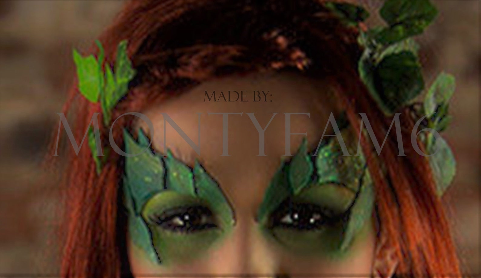Poison Ivy Leaves Eyebrow Eye Mask Green Blend Dusted W/ - Etsy