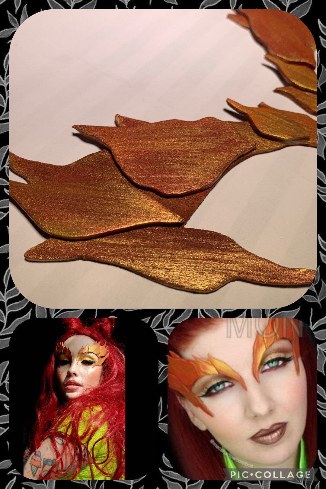 Poison Ivy Leaves Eyebrow Eye Mask AUTUMN B Leaves Costume Cosplay ...