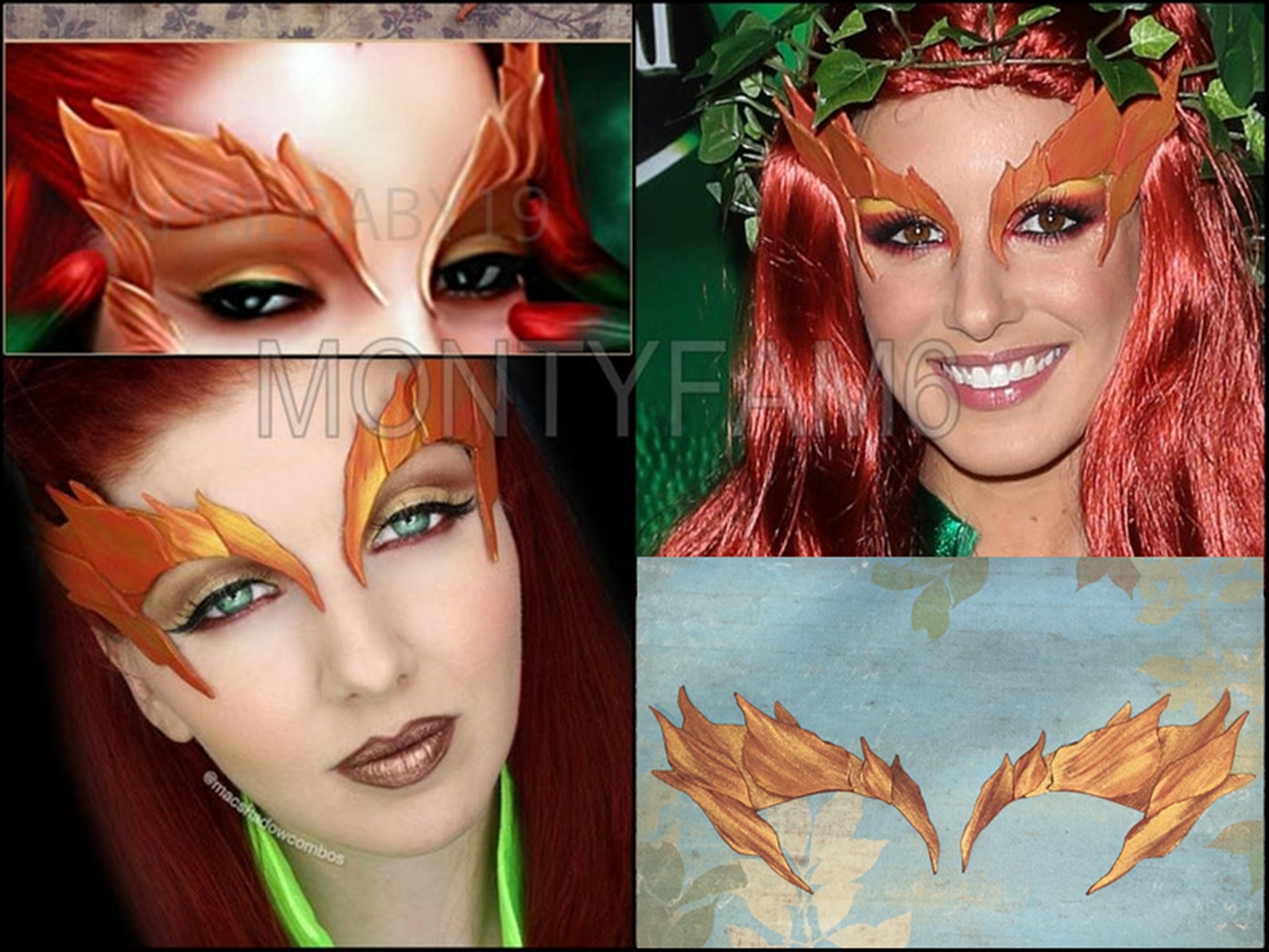 Poison Ivy Leaves Eyebrow Eye Mask Poison Ivy AUTUMN Leaves | Etsy