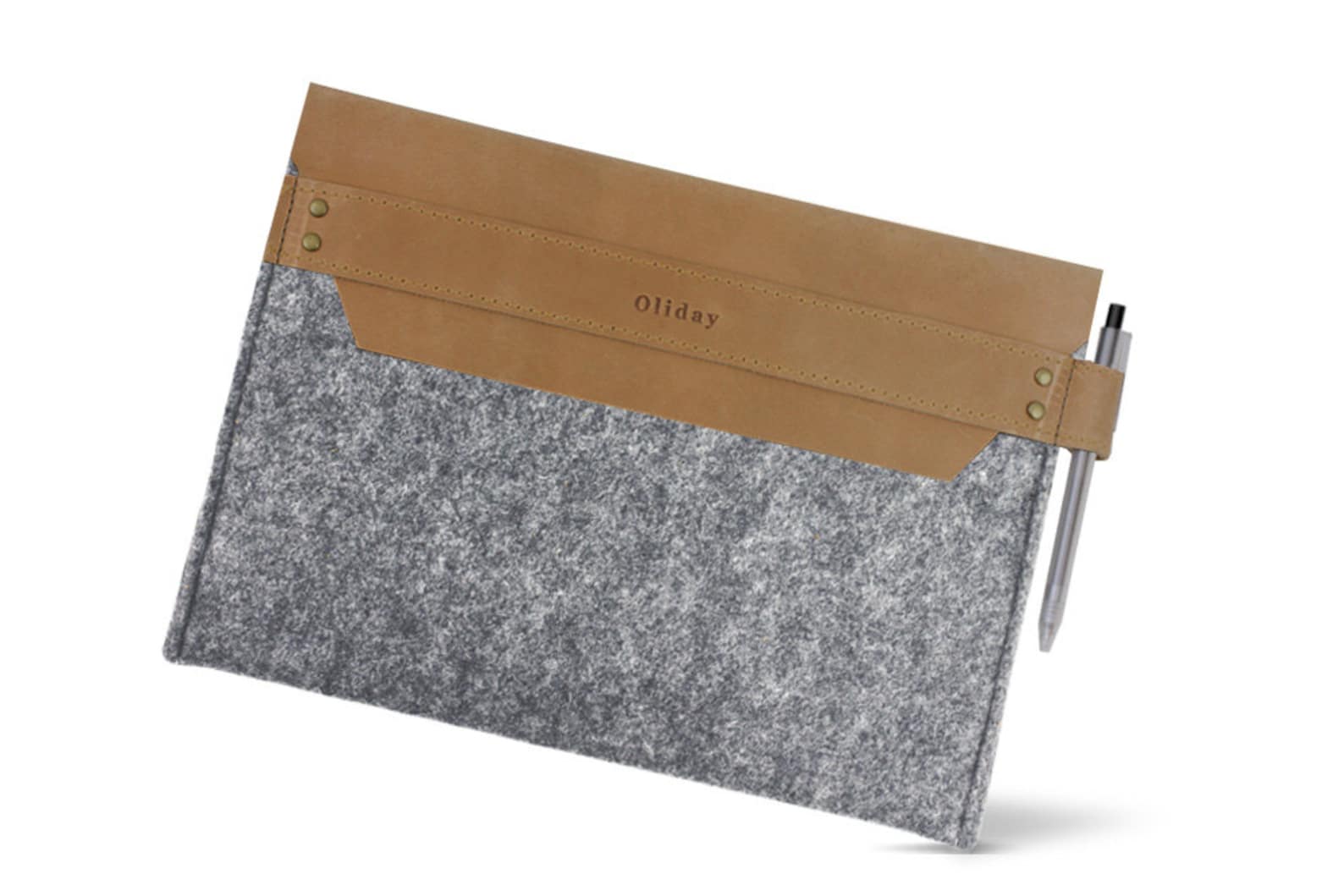 W1025 Ipad Case 100% Wool Felt & Leather - Etsy