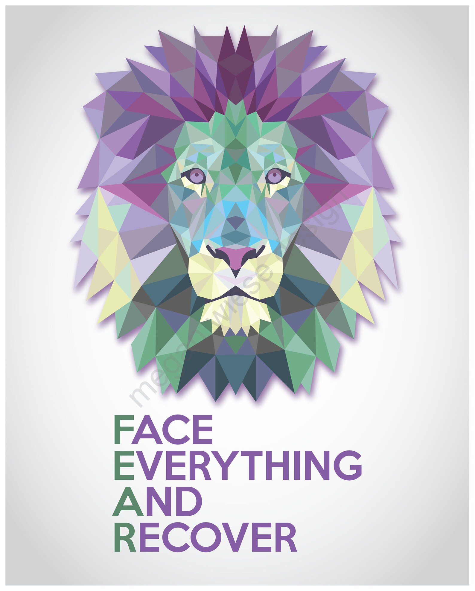 Face Everything and Recover - Recovery Wall Art - Digital Download - Etsy