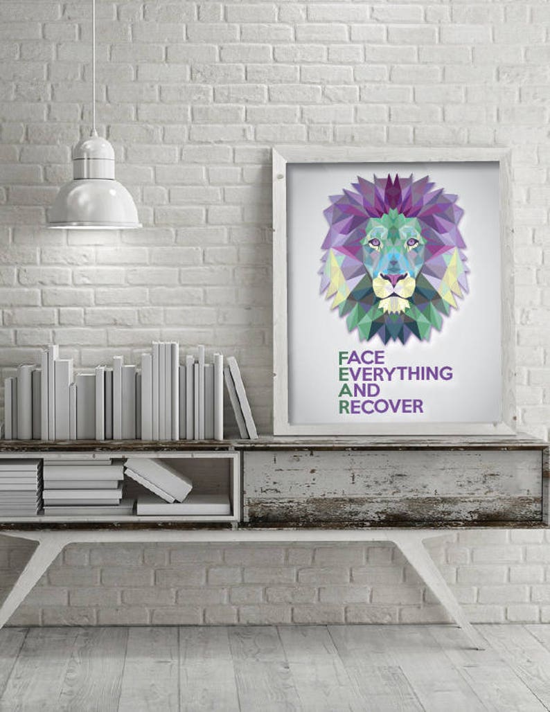 Face Everything and Recover - Recovery Wall Art - Digital Download - Etsy