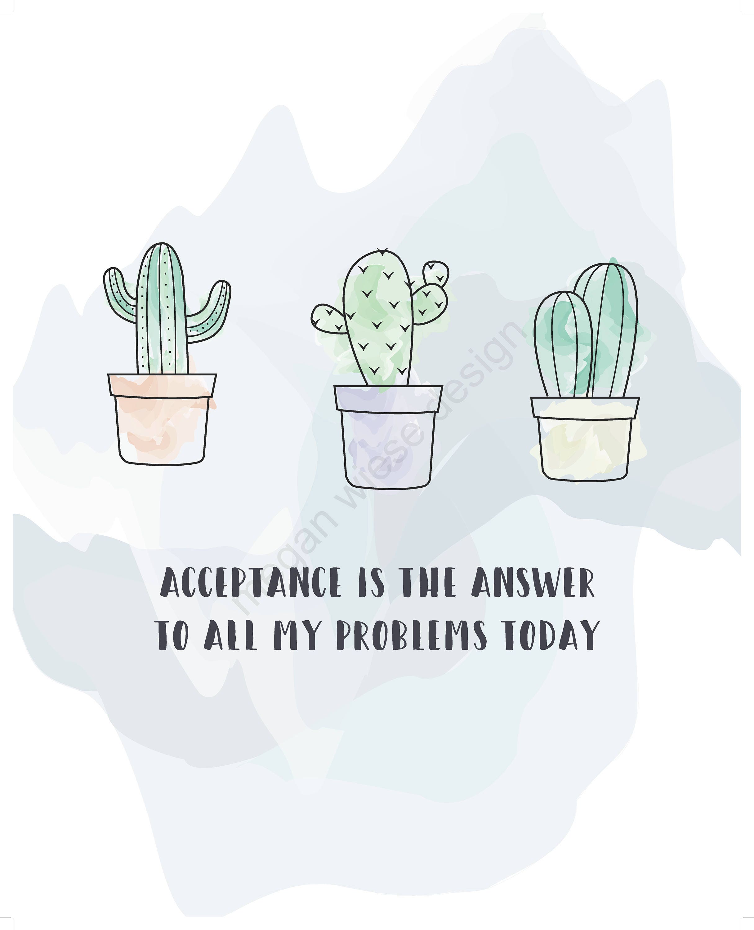 Acceptance is the Answer to All My Problems Today - Recovery Poster ...