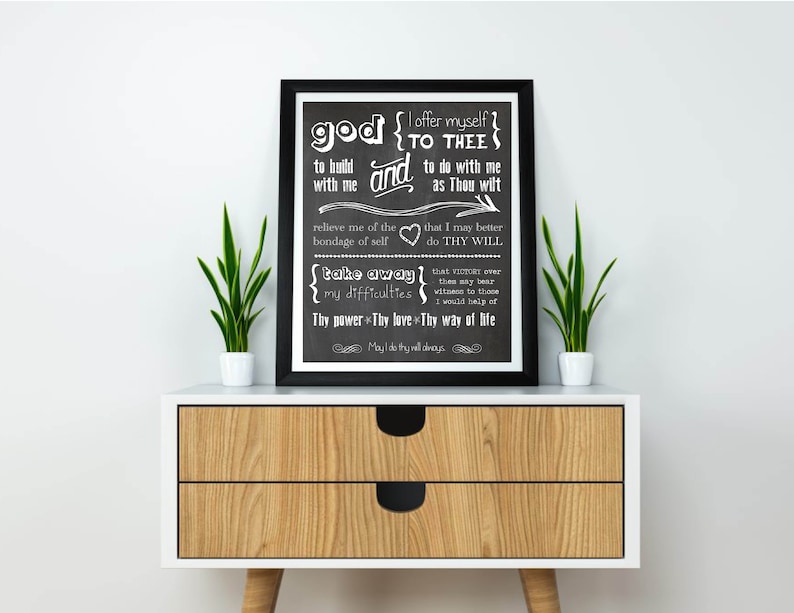 Third Step Prayer Recovery Poster Digital Download - Etsy