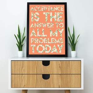 Acceptance Prayer - Recovery Wall Art - Digital Download - Etsy