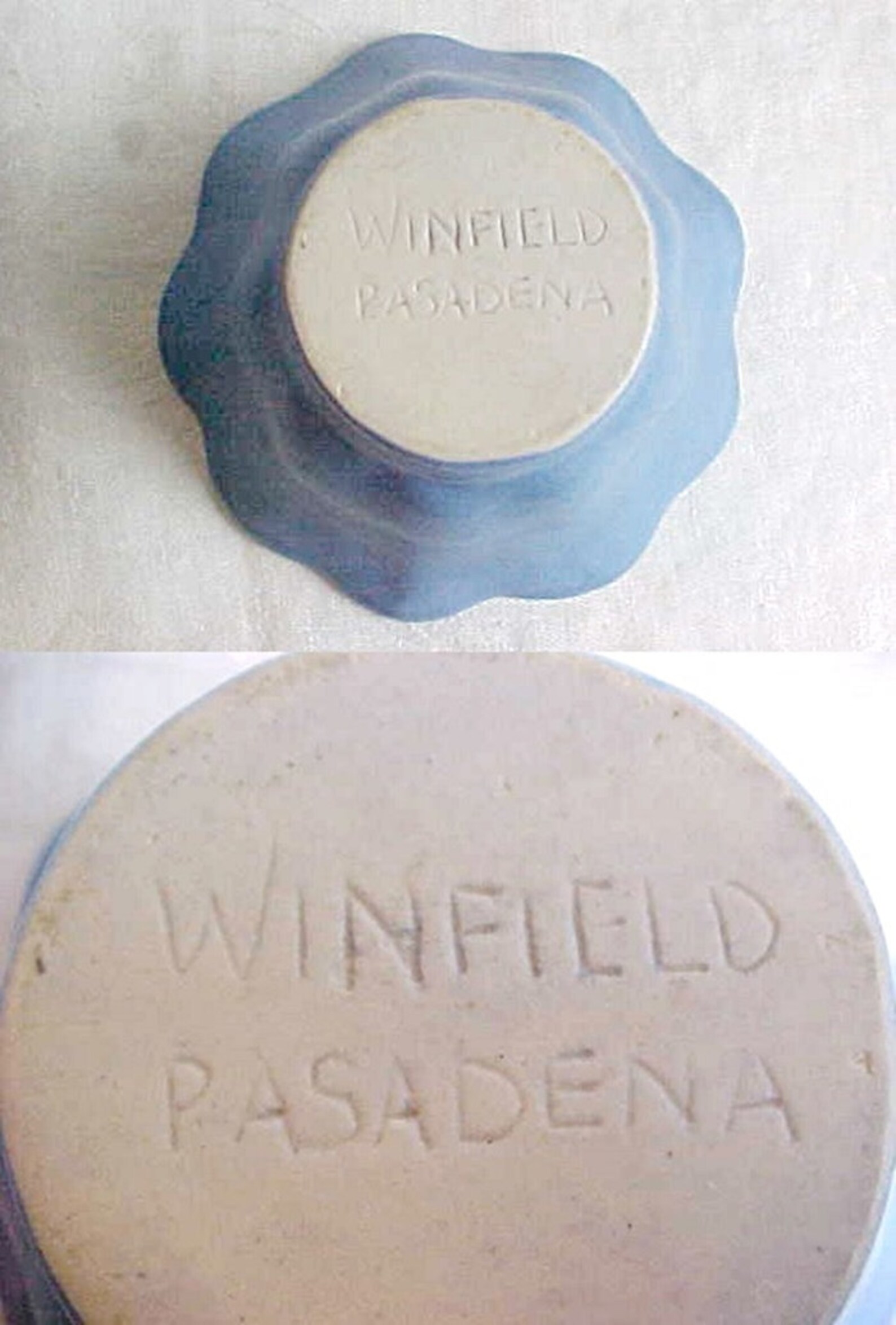 Vintage Winfield Pottery Floriform Candlesticks - Pasadena California ...