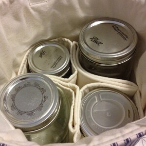 Mason Jar Carrier Bag PATTERN, Jars to Go 4-jar Bag, Pint and Half-pint ...