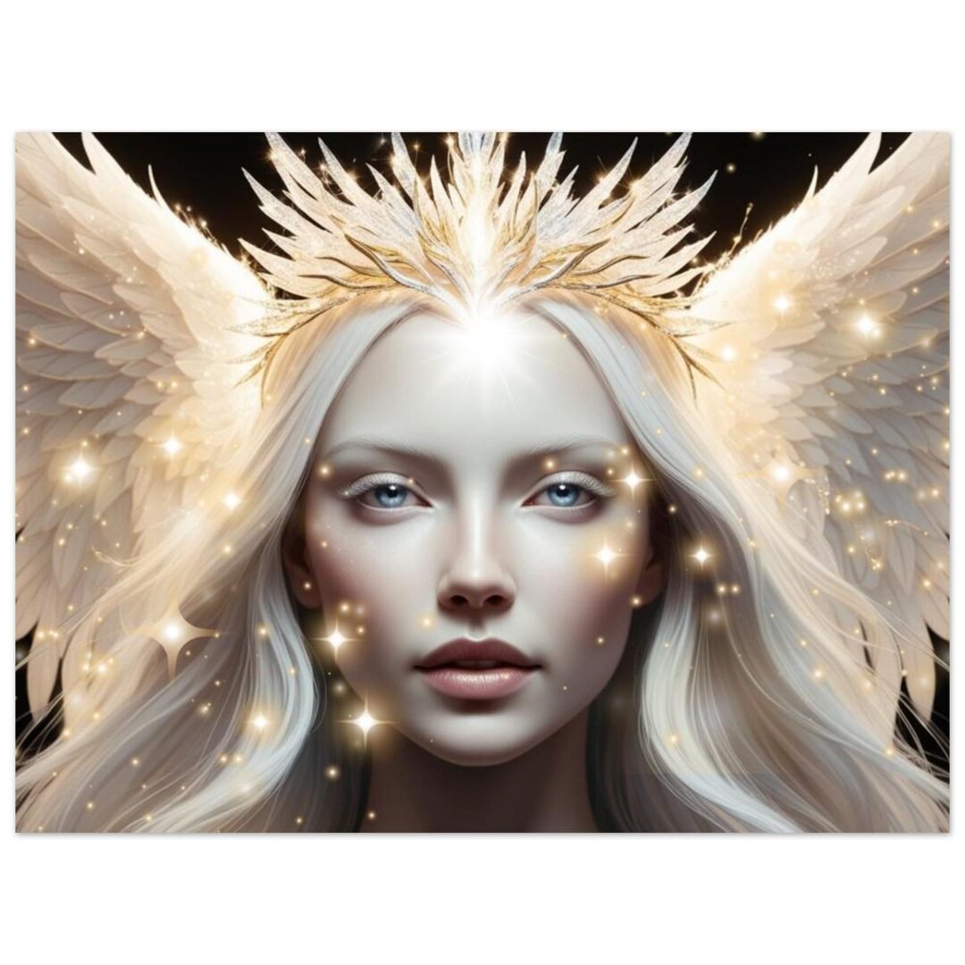Angel Starlight Poster : Glowing, Creamy White Colors With Gold and ...