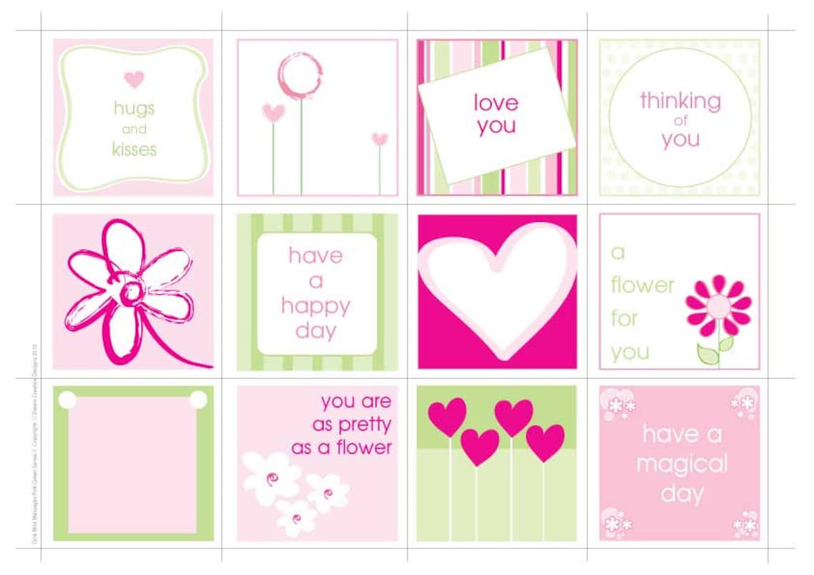 Printable Lunchbox Notes for Kids Mini Messages - Etsy
