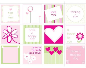 Printable Lunchbox Notes for Kids Mini Messages - Etsy