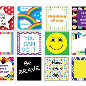 Printable Lunchbox Notes for Kids Mini Messages - Etsy